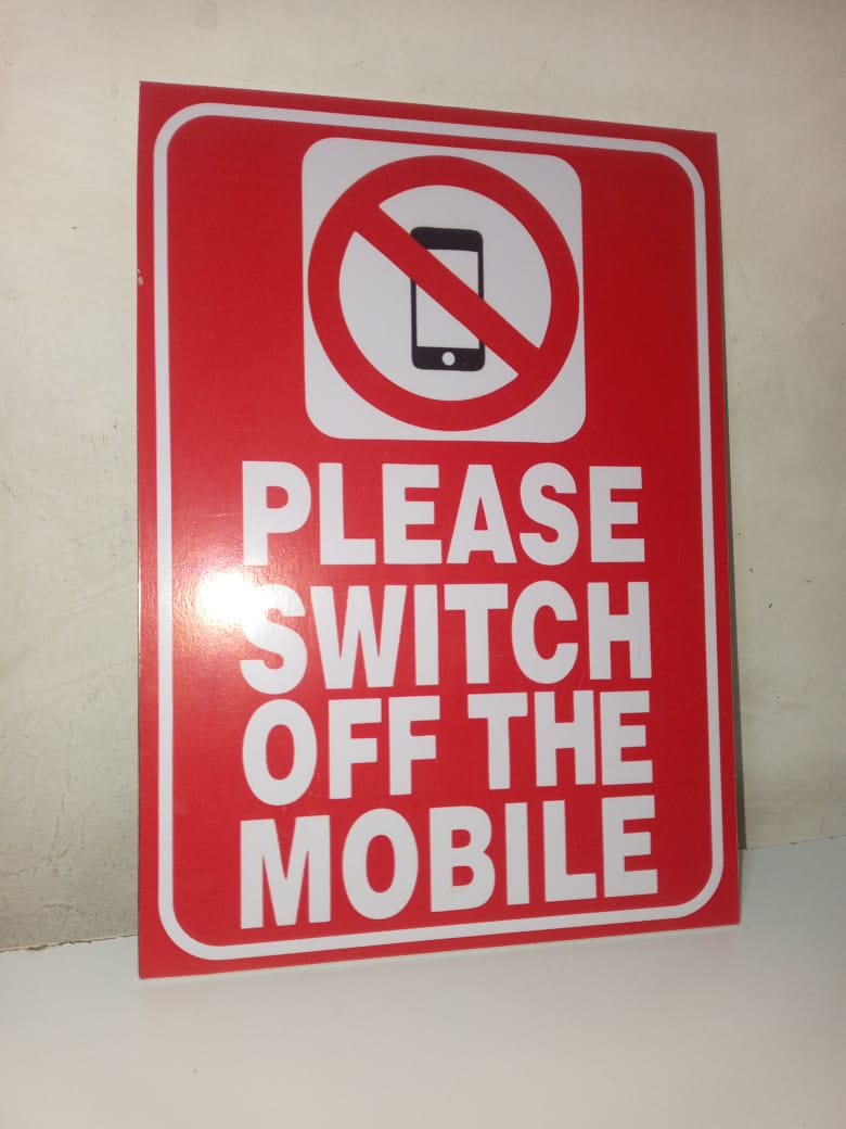 A5 Switch off Mobile signage - GORGEOUS GRAPHICS SOLUTIONS